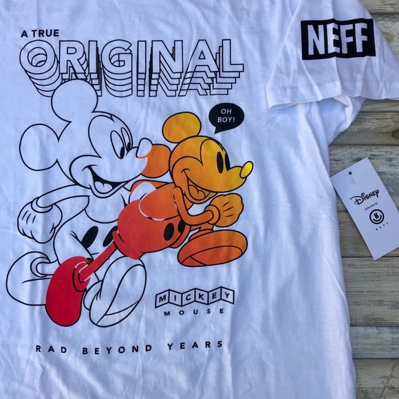 Neff | Shirts | Disney By Neff Mickey Mouse White Tshirt | Poshmark
